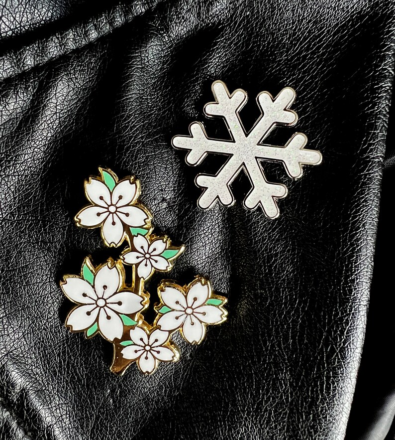 Festive Glitter Snow Flake Hard Enamel Pin, This Years Addition to Our ...