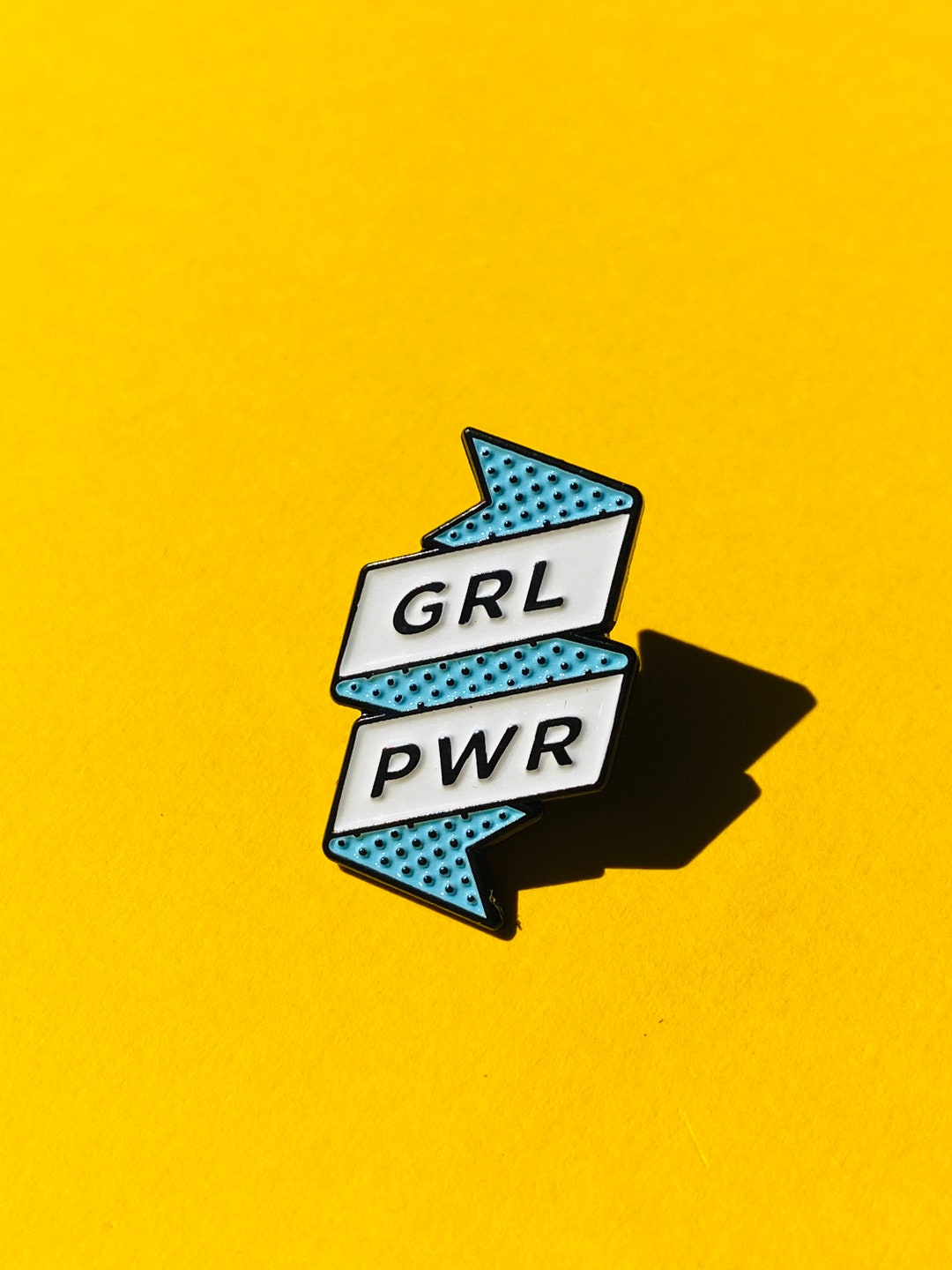 Girl Power Enamel Pin in Blue for All You Powerful Girls, From Our ...