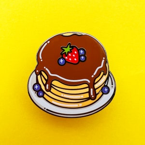 Chocolate Pancakes Hard Enamel Pin Badge, for the Chocoholics!!! - Etsy