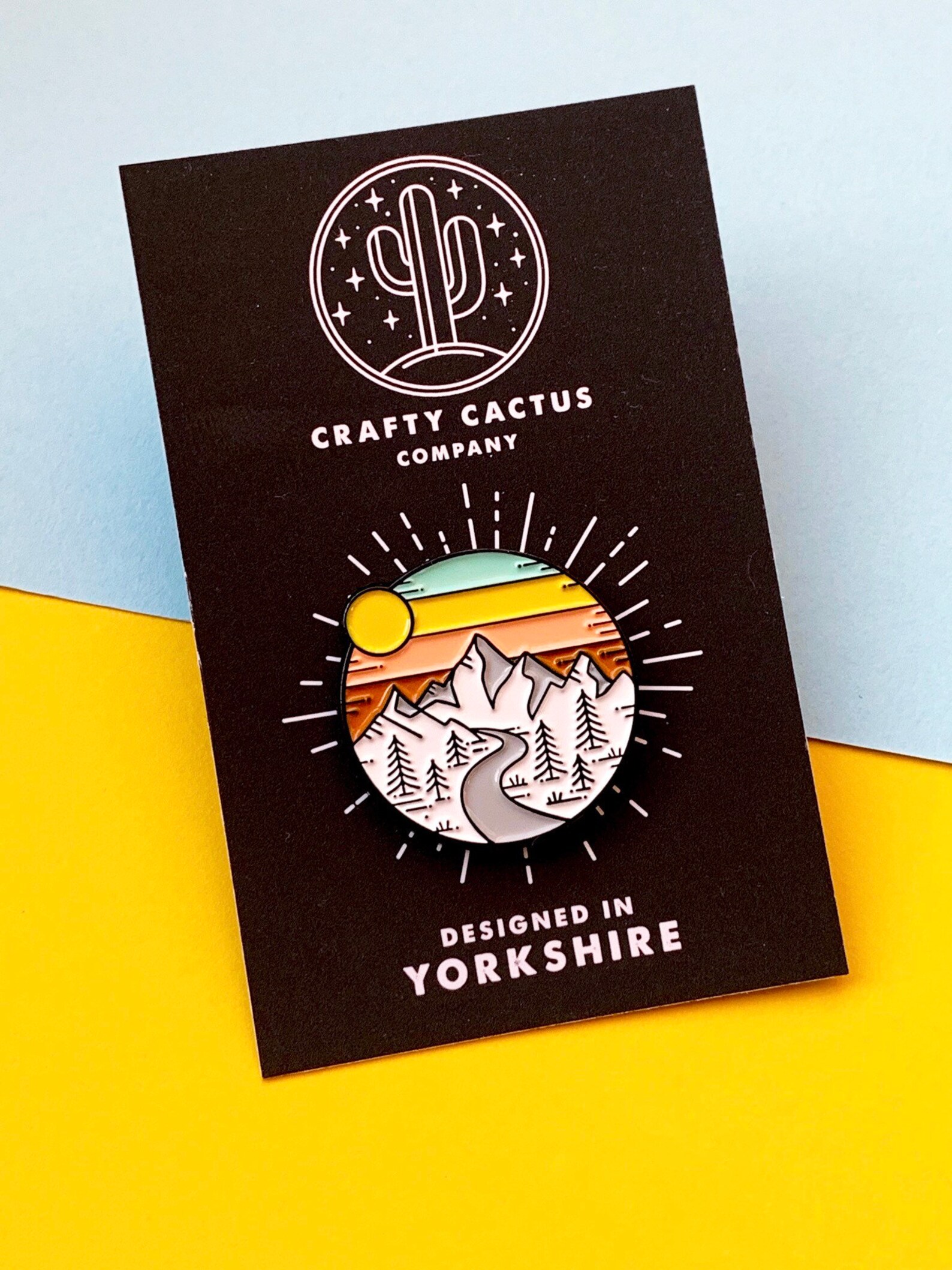 Enamel Pin Mountain Pastel Sunset Adventure | Etsy