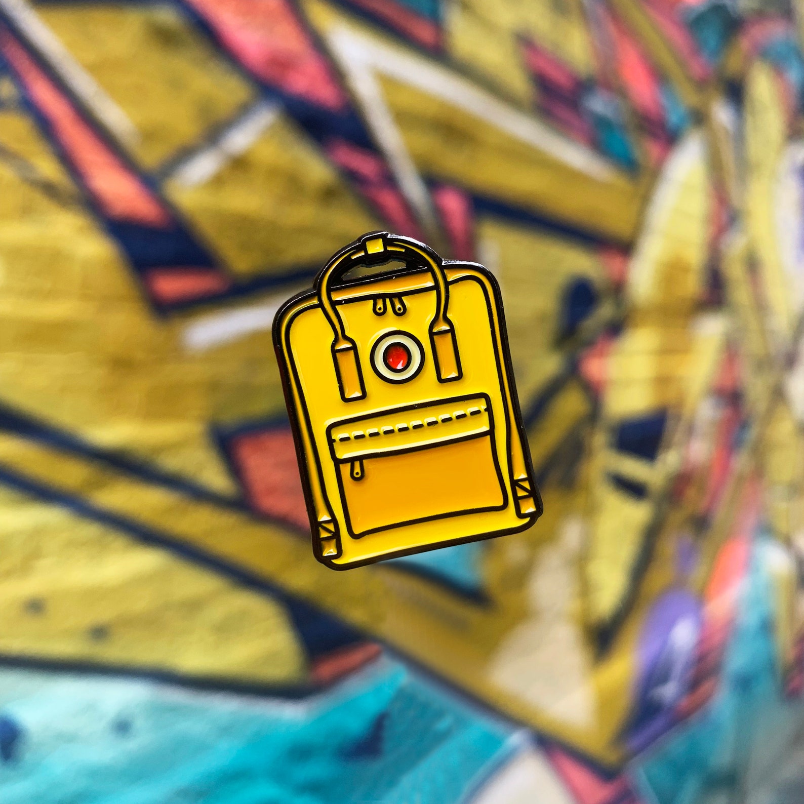 Enamel Pin Yellow VSCO Backpack - Etsy
