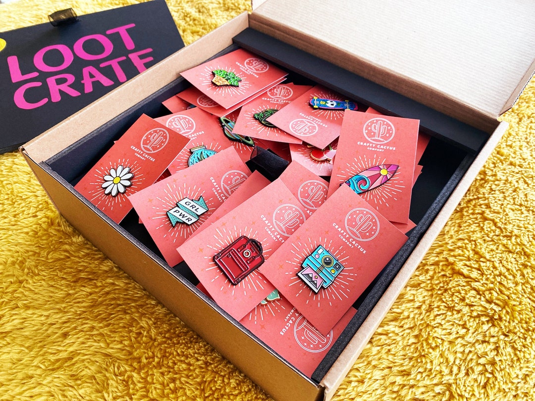 Ultimate Loot Crate of Enamel Pin Badges and Stickers From Crafty ...