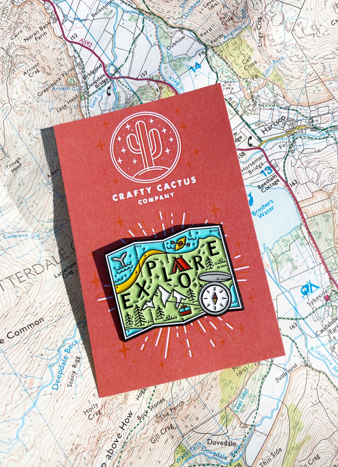 Explore Map Enamel Pin Badge, a Great Pin for Those Adventurous People ...