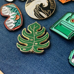 Enamel Pin, Totally Tropical Leaf Badge, a Great Gift for Any Plant ...