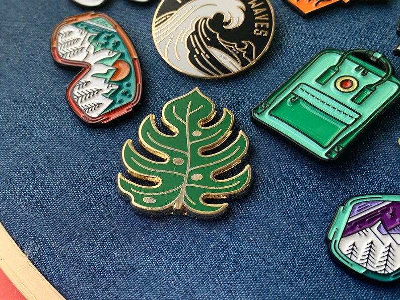 Enamel Pin Totally Tropical Leaf Badge a Great Gift for Any | Etsy UK