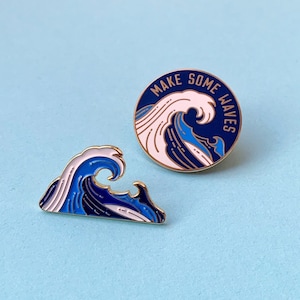 Wave Pin Badge, a Great Gift for Any Ocean Lover... - Etsy