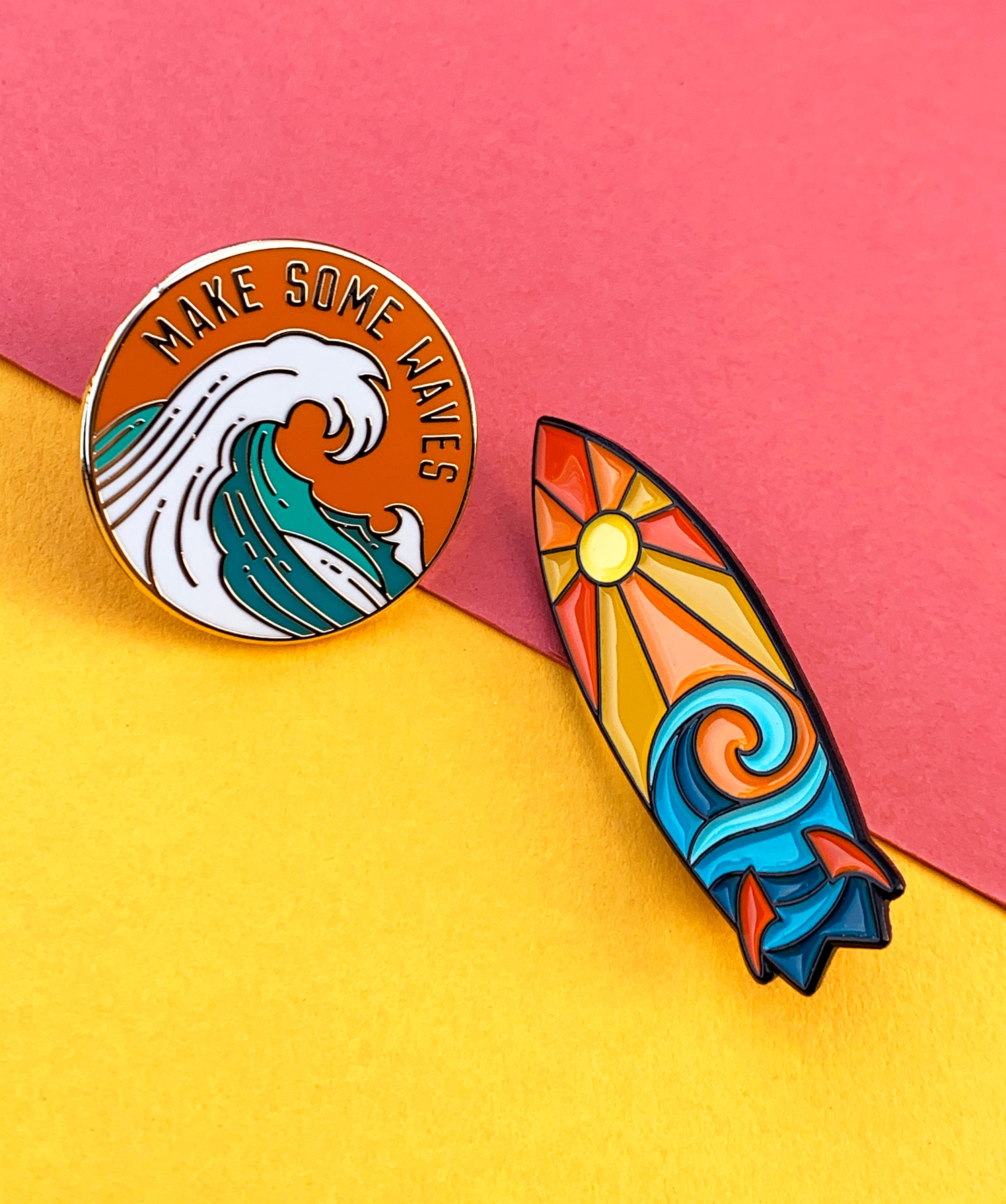 Surfer pin badge combo a great gift for surfers... | Etsy