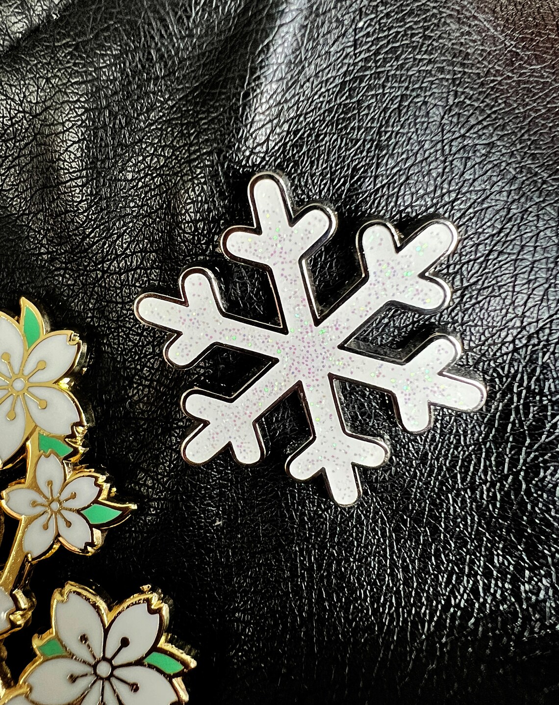 Festive Glitter Snow Flake Hard Enamel Pin, This Years Addition to Our ...