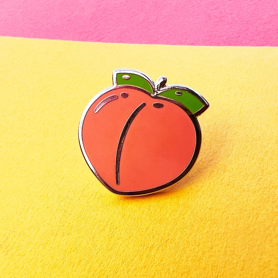 Peach Hard Enamel Pin Badge - Etsy