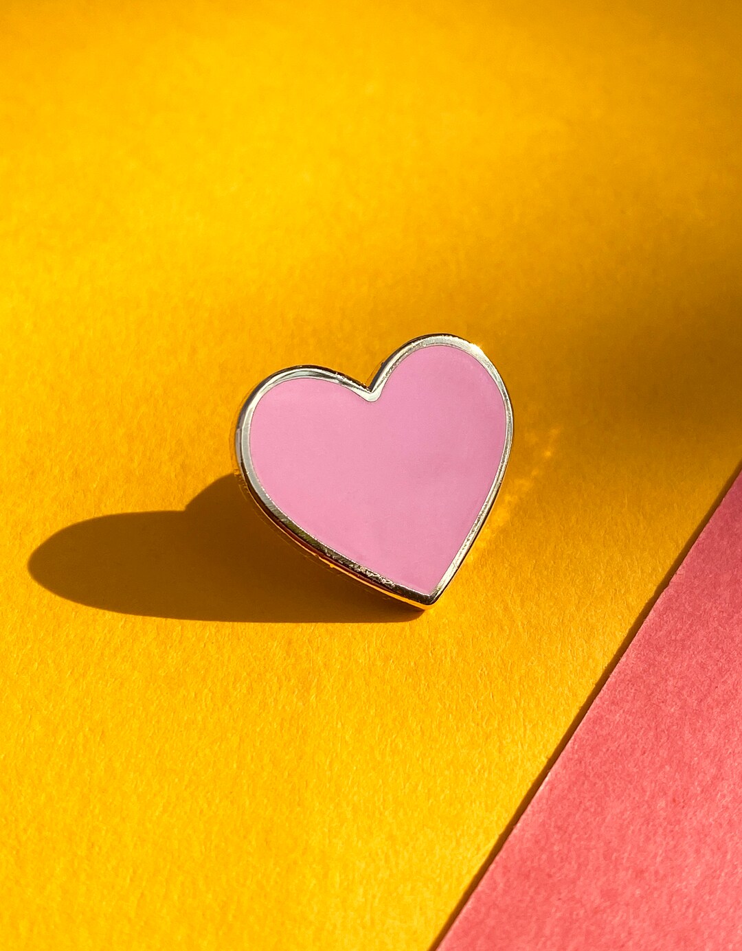 Pink Heart Hard Enamel Pin Badge, a Great Gift to Show Your Love.... - Etsy