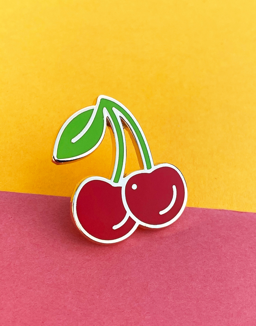 Cherry Hard Enamel Pin Badge, a Fruity Little Pin... - Etsy