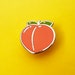 Peach Hard Enamel Pin Badge - Etsy
