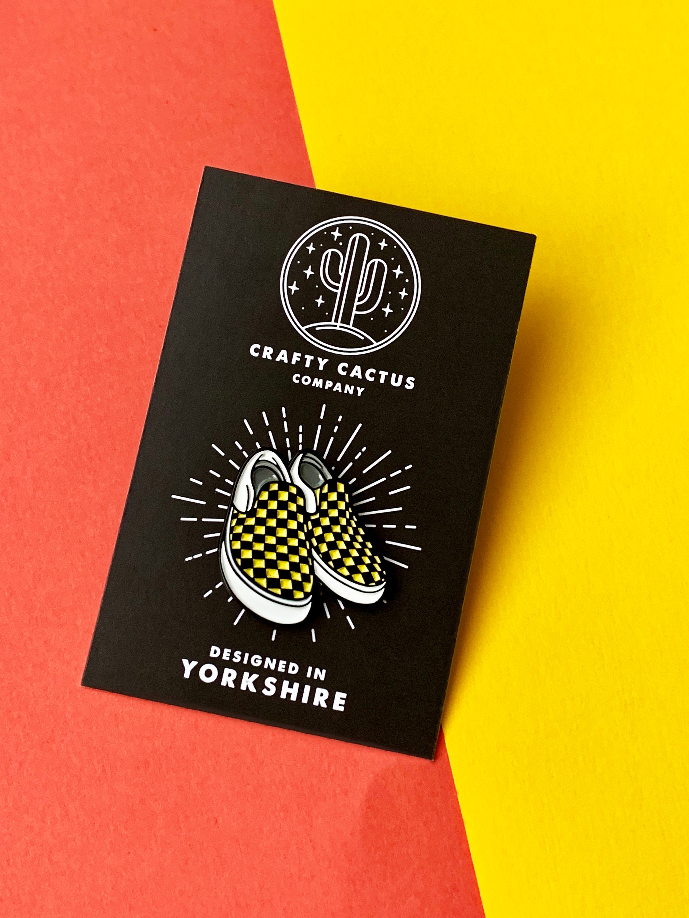 Enamel Pin Yellow Slip-on Skater Sneakers / Trainers a Great - Etsy UK