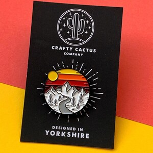 Mountain Sunset Adventure Enamel Pin - Etsy