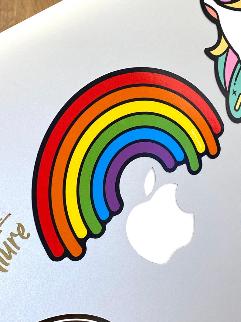 Rainbow Vinyl Laptop Sticker a Great Gift for Those That - Etsy UK