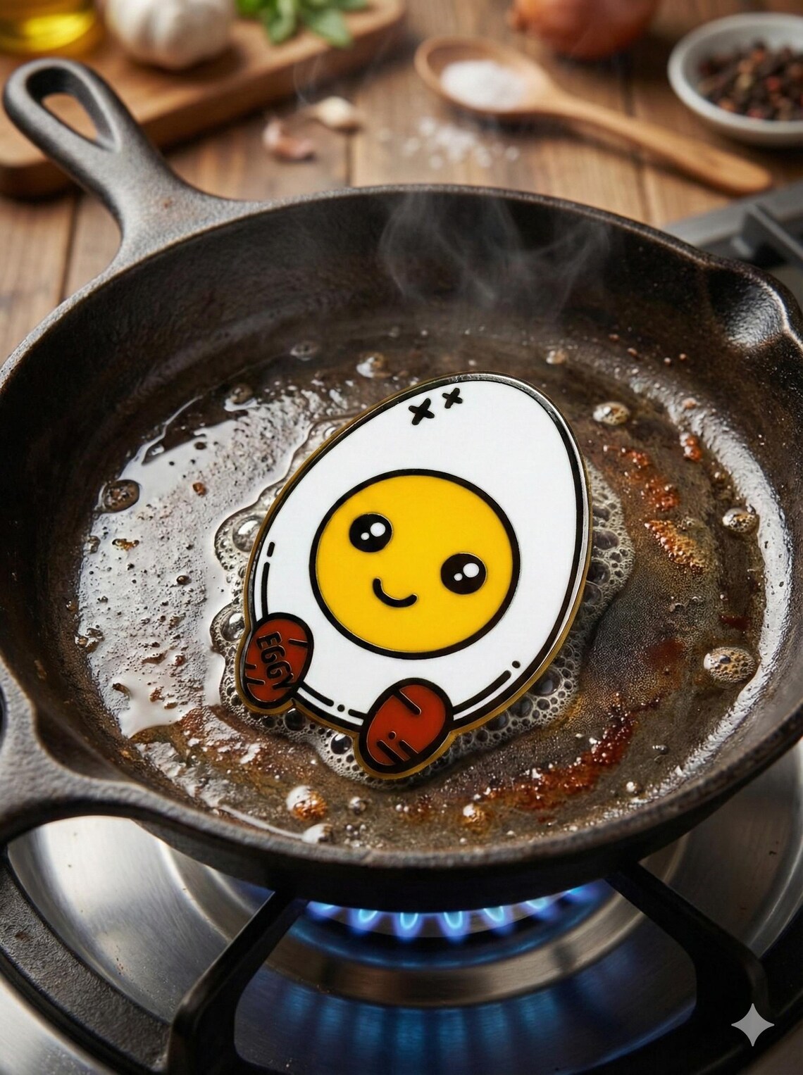 Eggy the Boiled Egg Hard Enamel Pin Badge, We Love This New Little ...