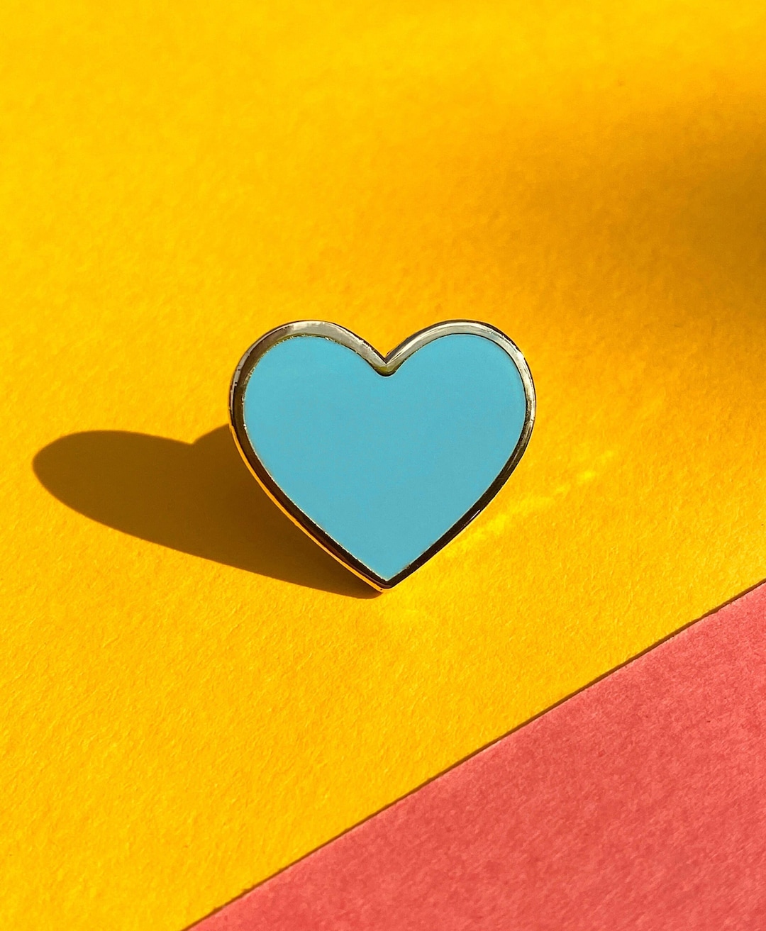 Pastel Blue Heart Hard Enamel Pin Badge, a Great Gift to Show Your Love ...