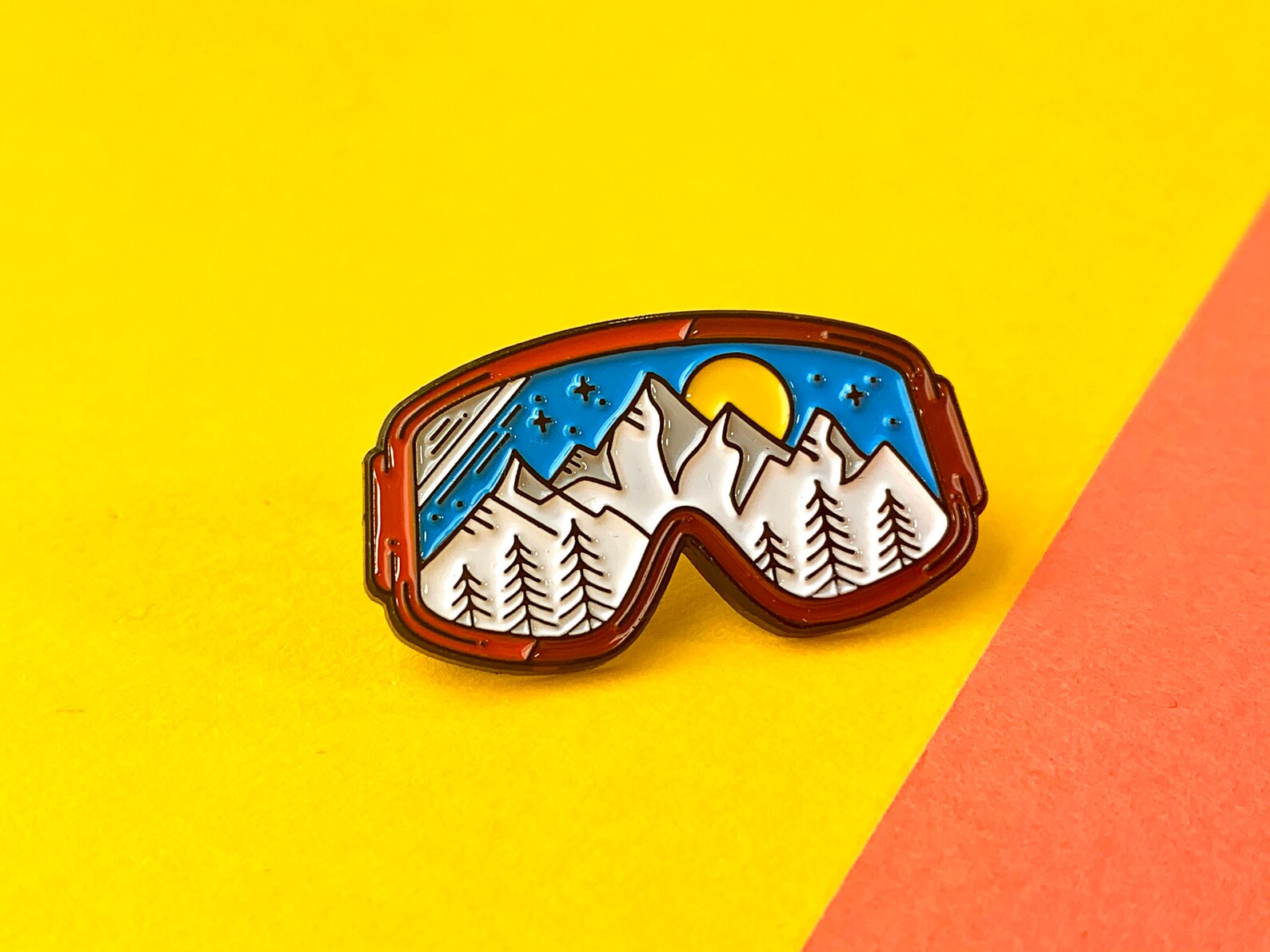 Ski Goggles Enamel Pin and Sticker Combo Perfect Gift for | Etsy UK
