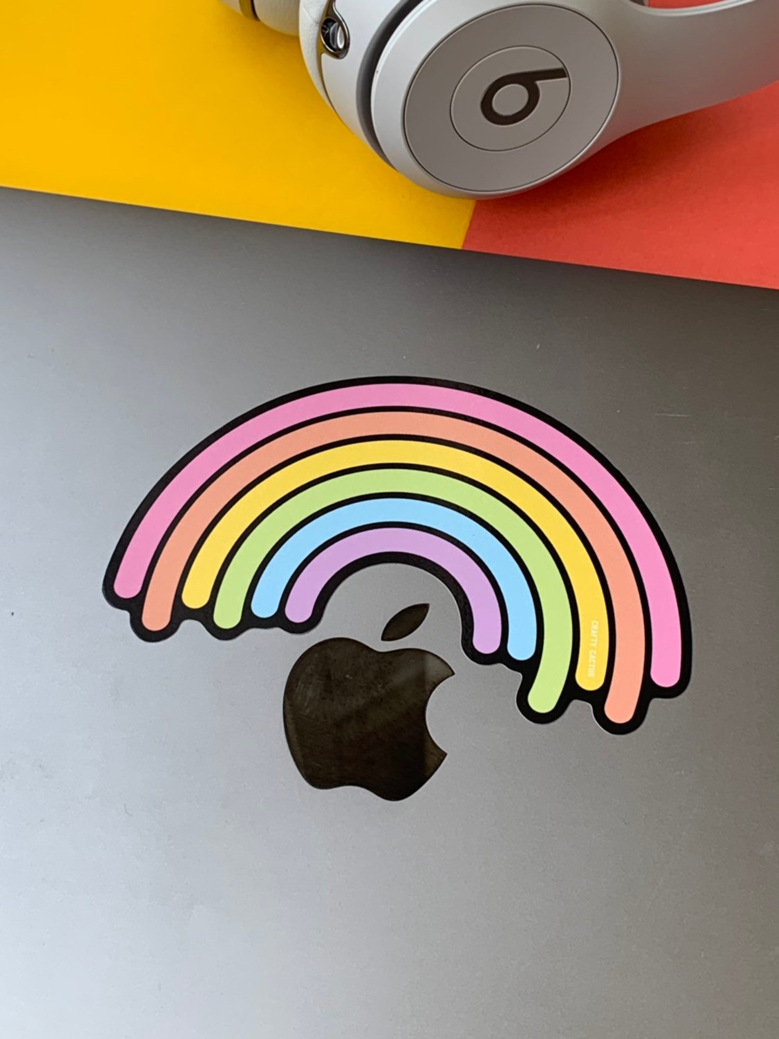 Pastel Rainbow, Vinyl Laptop Stickers, a Great Gift for Any Rainbow ...