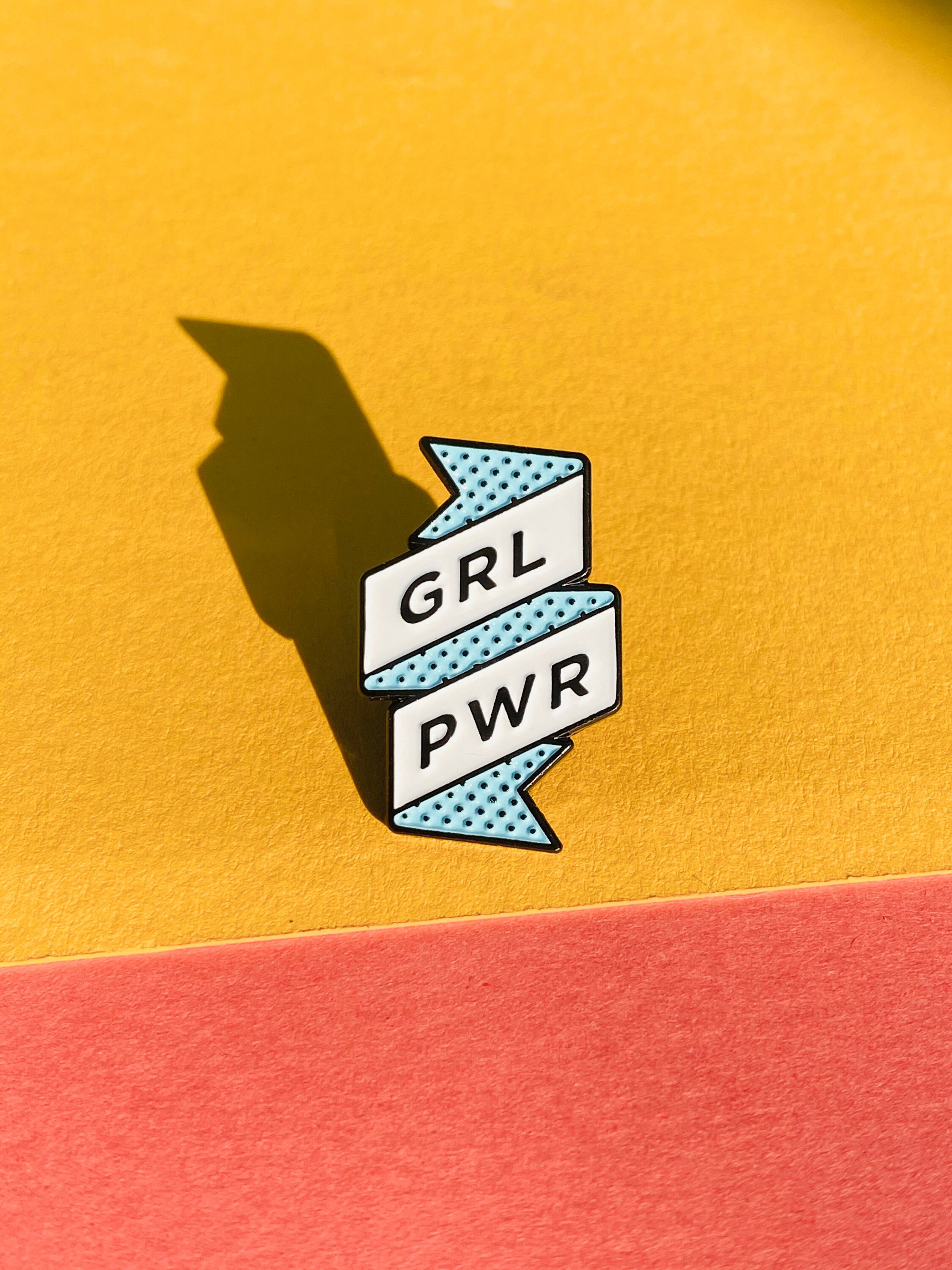 Girl Power Enamel Pin in Blue for All You Powerful Girls From - Etsy UK
