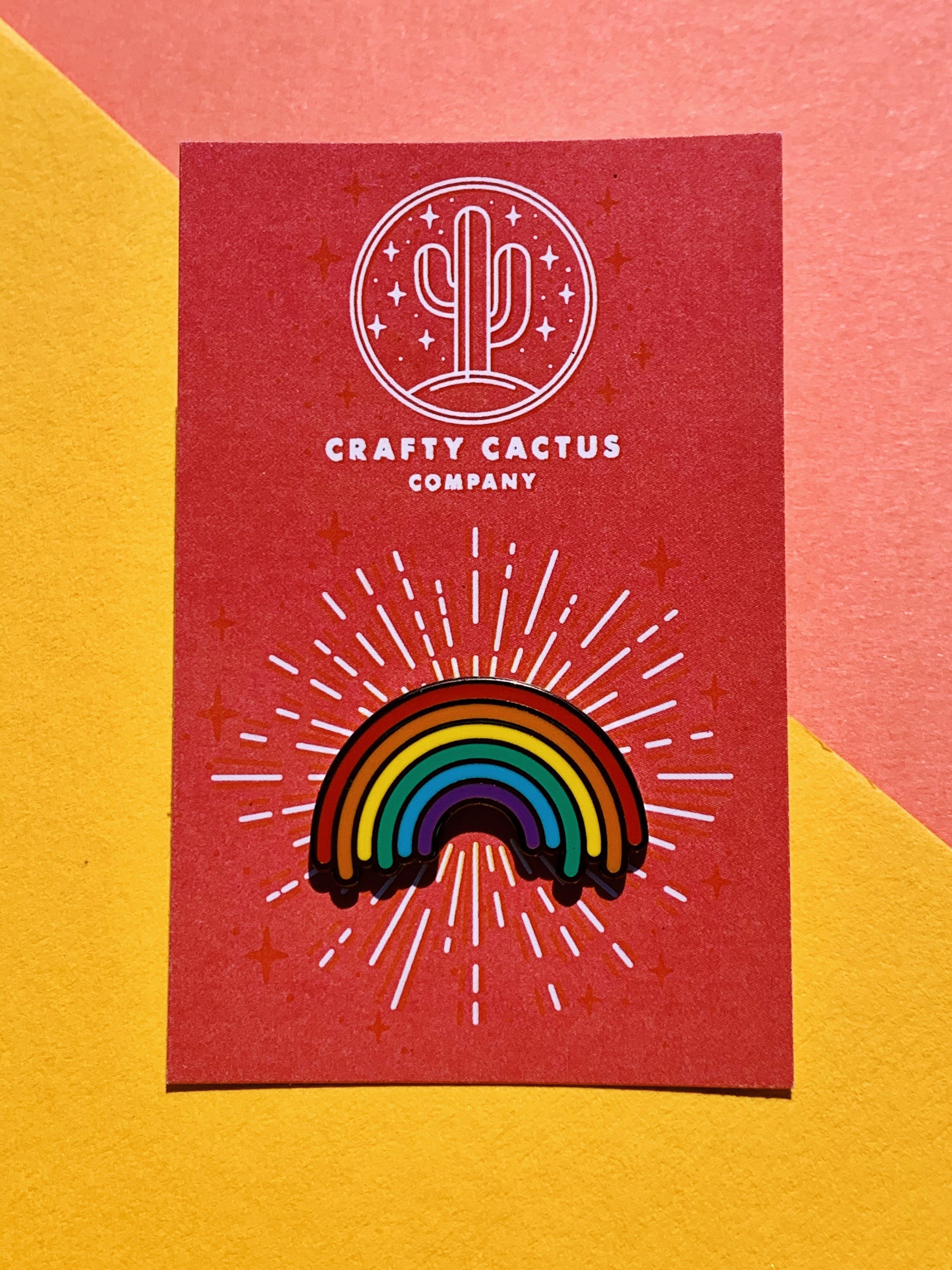 Rainbow pin badge hard enamel a great gift for any key | Etsy