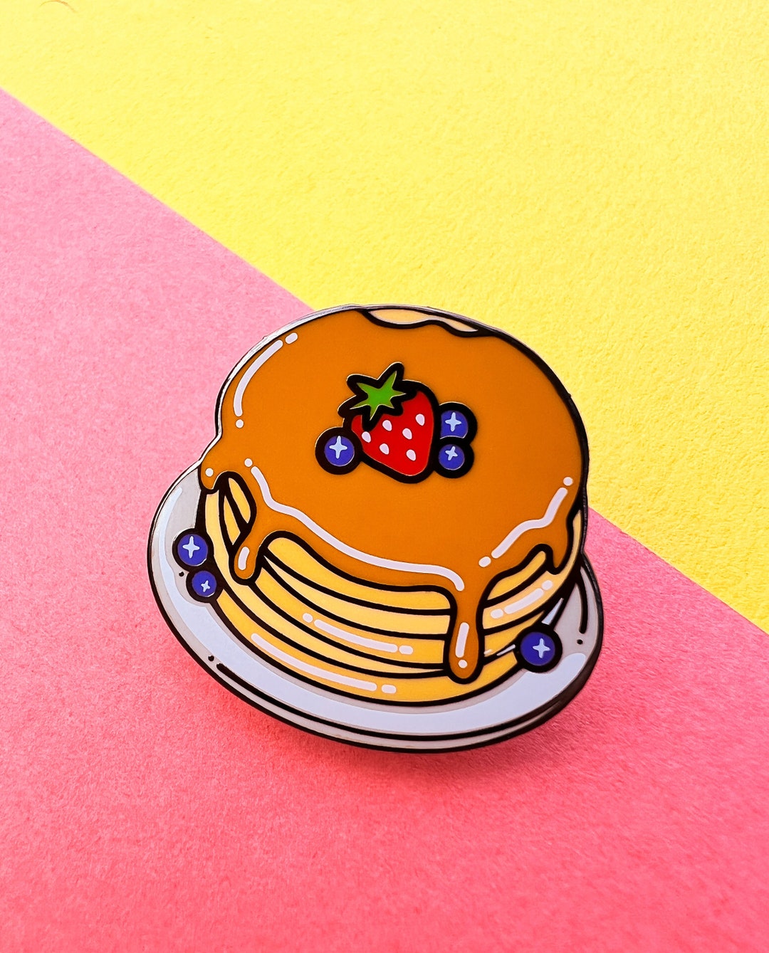 Golden Syrup Pancakes Stack Hard Enamel Pin Badge, the Perfect ...