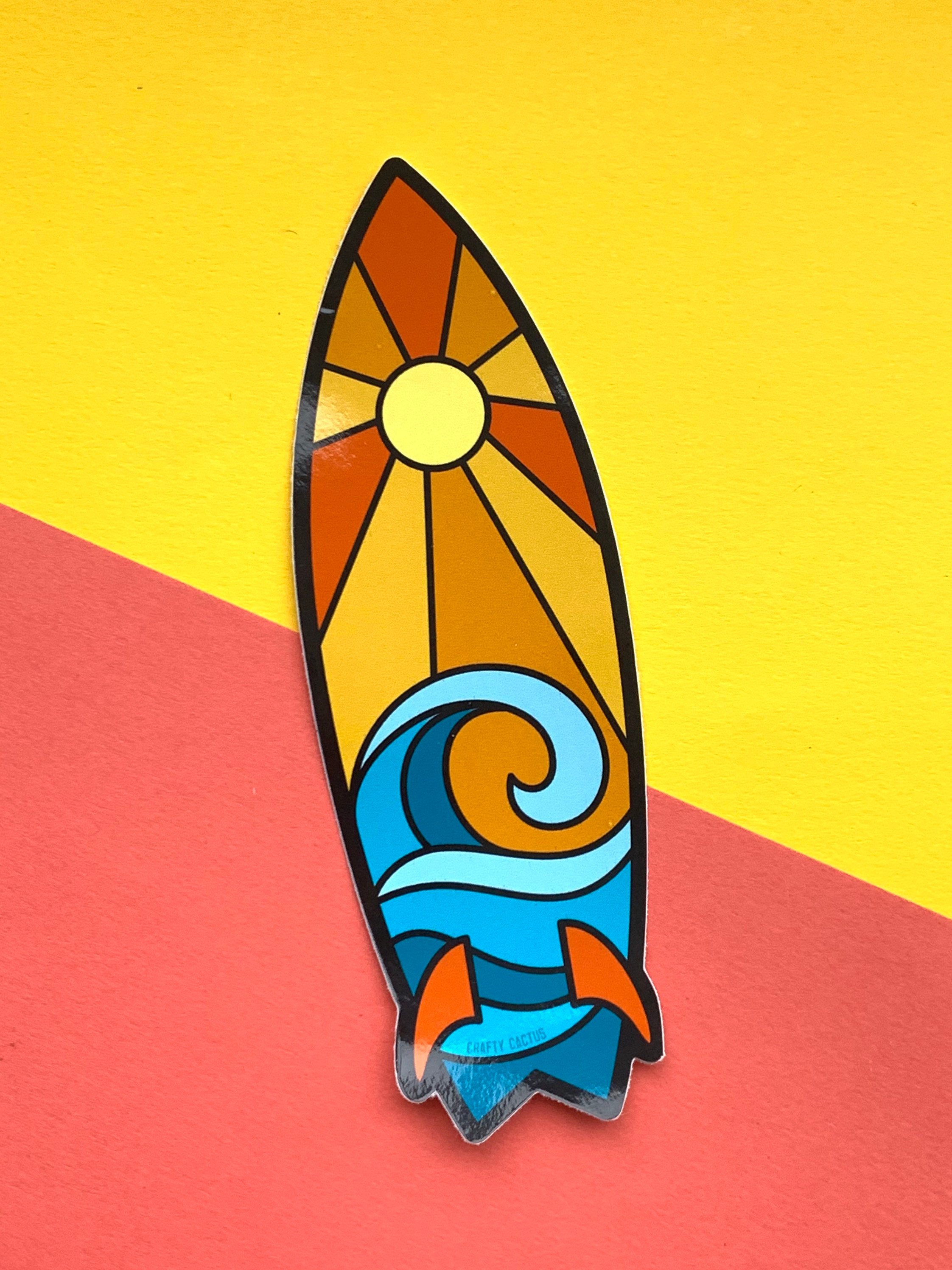 Surfboard Sunset Vinyl Sticker , for All You Oven Loving Wave Riders ...