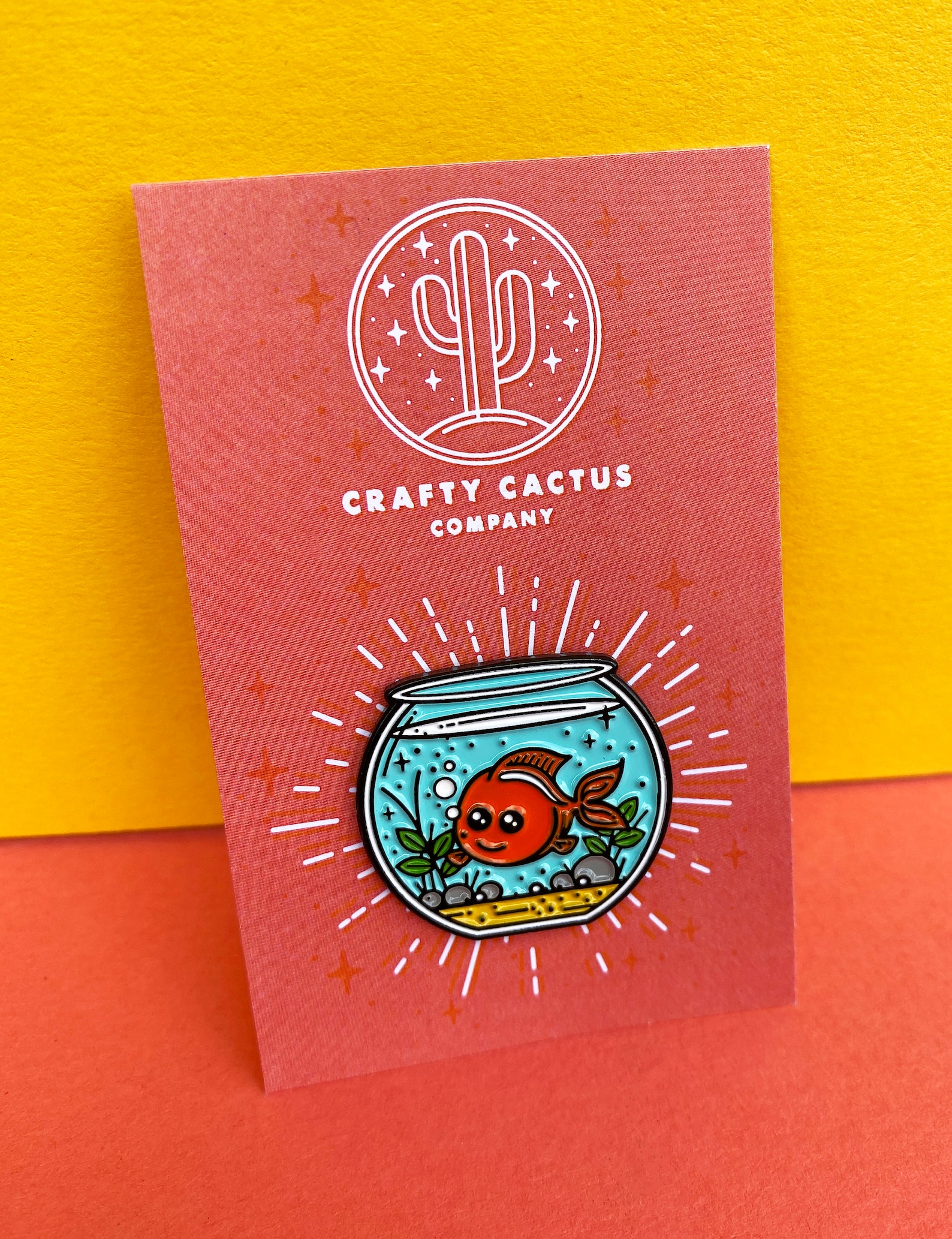 Fish Bowl Enamel Pin Badge, a Great Pet, Very Easy to Look After!!! - Etsy