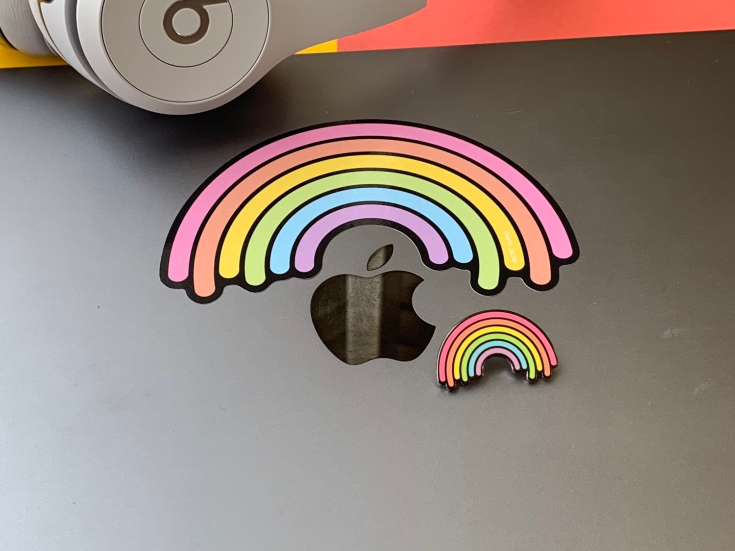 Rainbow Pin in Pastel Colours a Great Gift for Spreading | Etsy