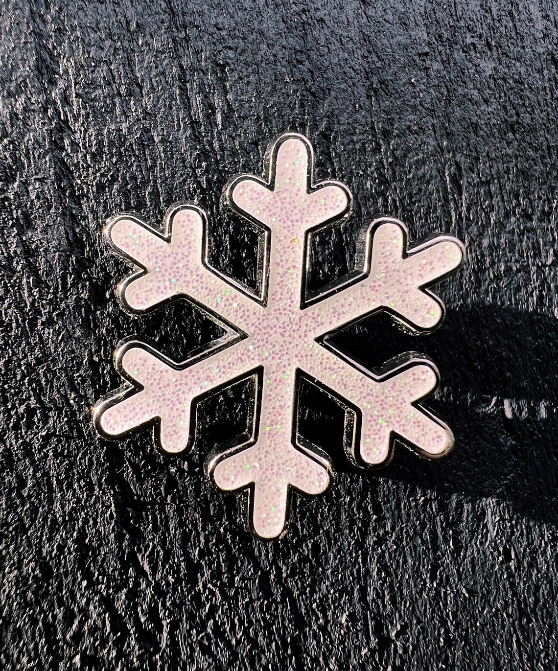 Festive Glitter Snow Flake Hard Enamel Pin, This Years Addition to Our ...
