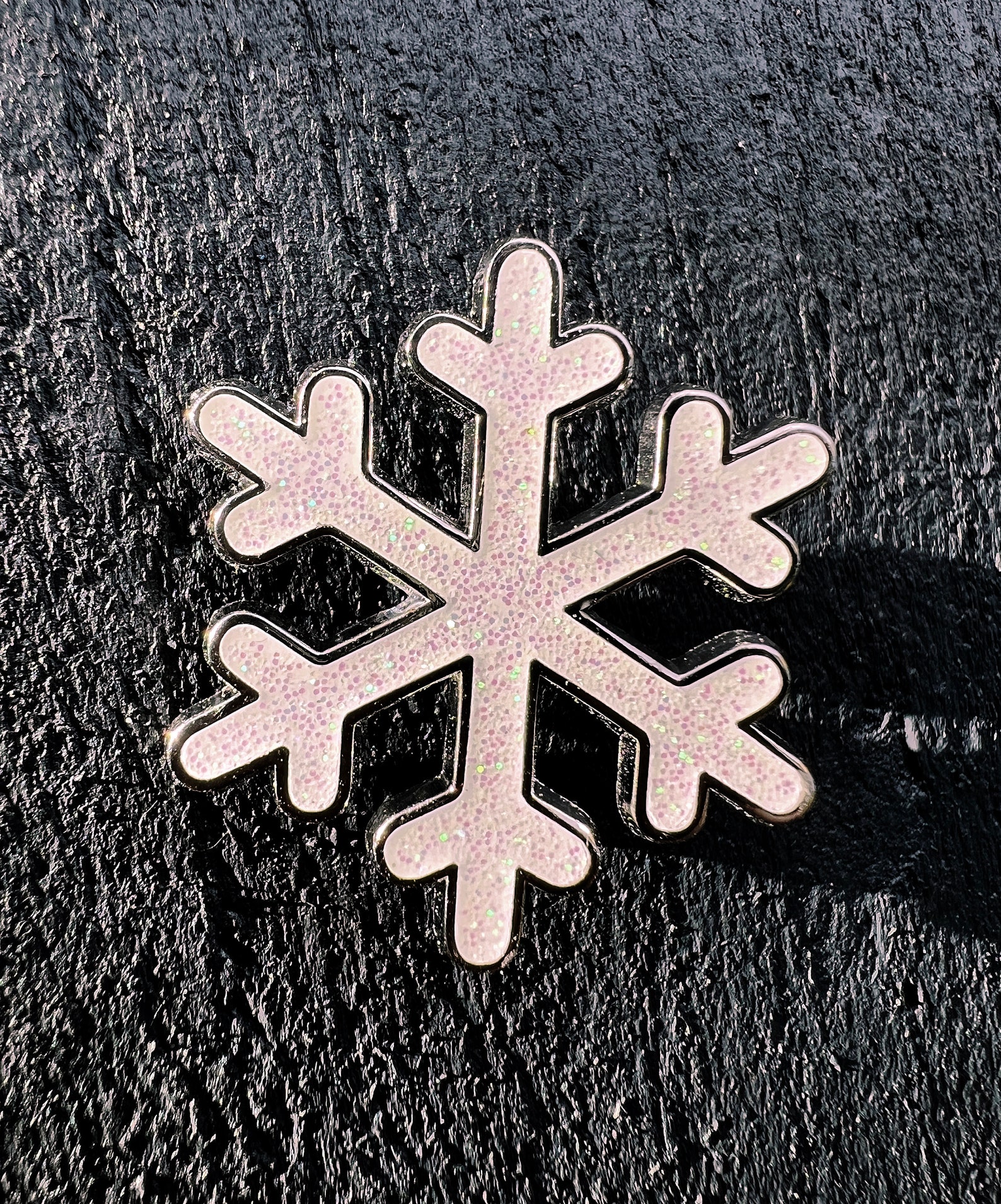 Festive Glitter Snow Flake Hard Enamel Pin, This Years Addition to Our ...