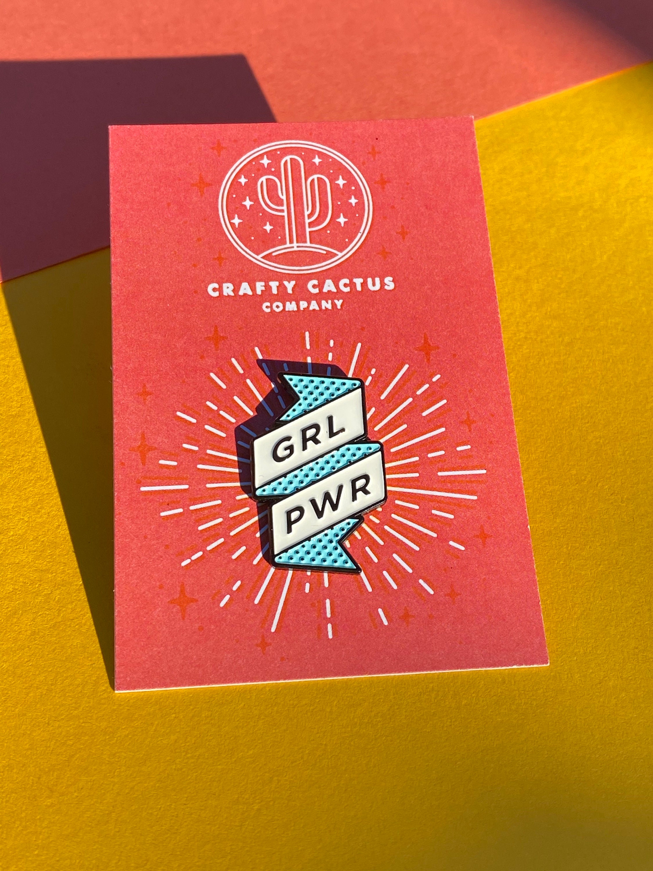 Girl Power Enamel Pin in Blue for All You Powerful Girls From - Etsy UK