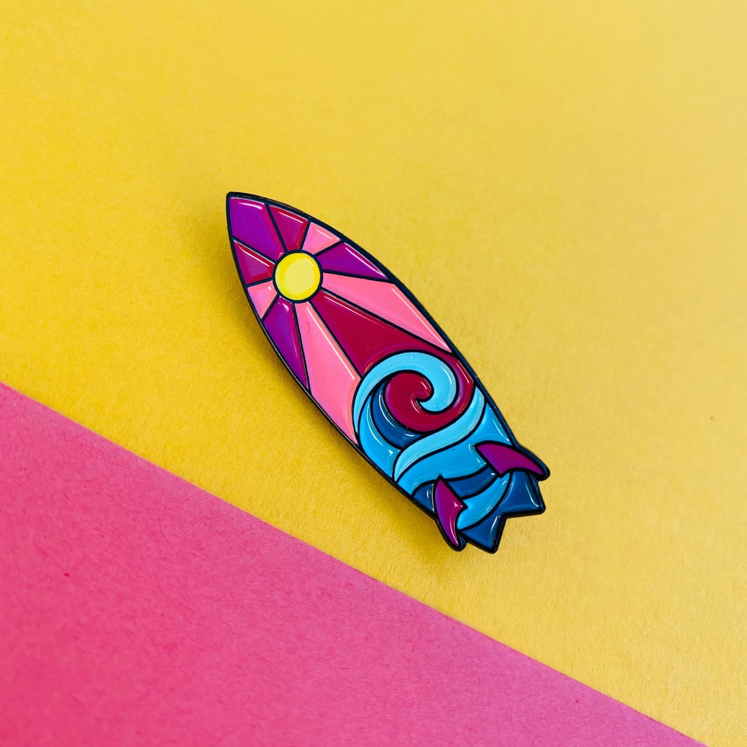 Surfboard Sunset Pin Badge, for All You Oven Loving Wave Riders.. - Etsy