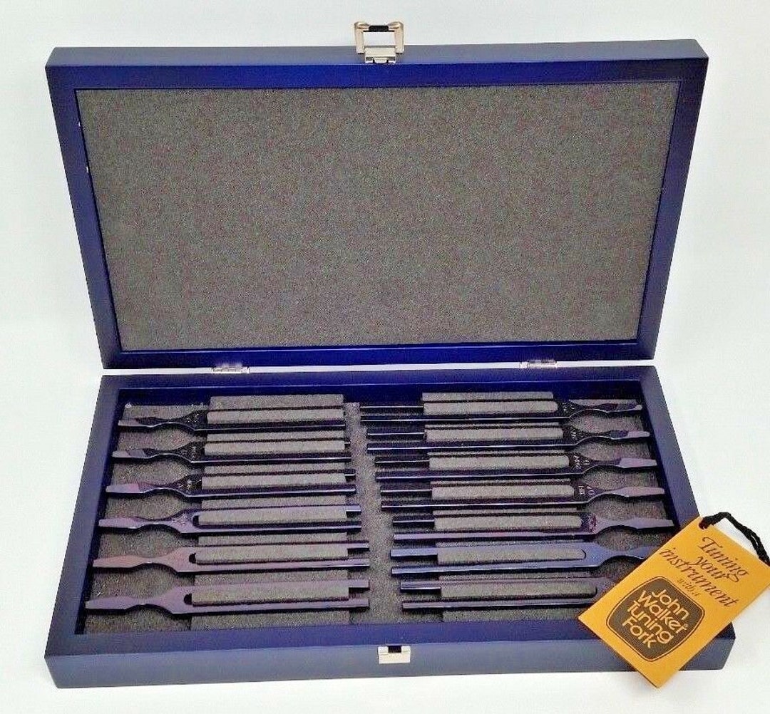 John Walker Chromatic Blued Tuning Fork Set of 13 - Professional ...