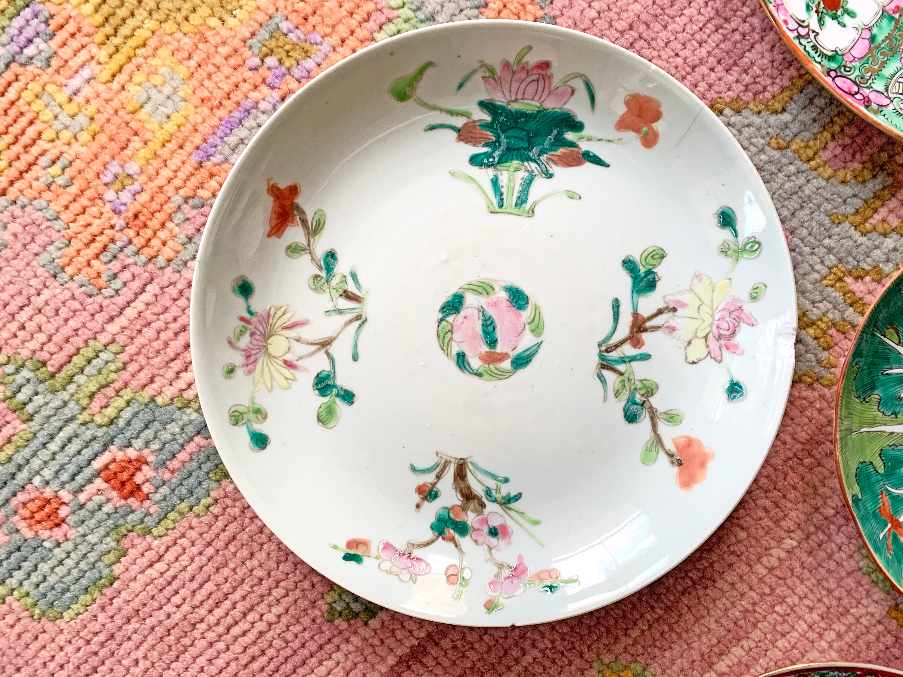 Art & Collectibles Cabbage Leaf Verte Famille Chinoiserie Four Seasons ...