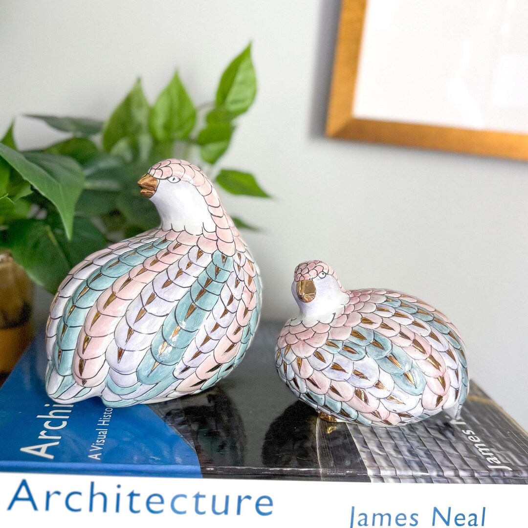Vintage Pair of Andrea by Sadek Pastel Quail Figurines - Etsy