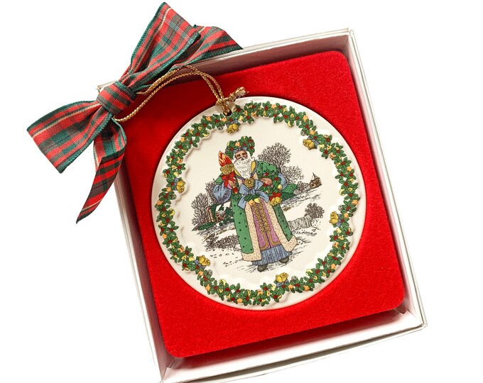 Spode Around the World British Santa Ornament in Orig Box - First in a ...