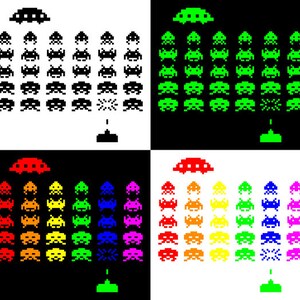 Space Invaders Clip Art Set digital vectors | Etsy