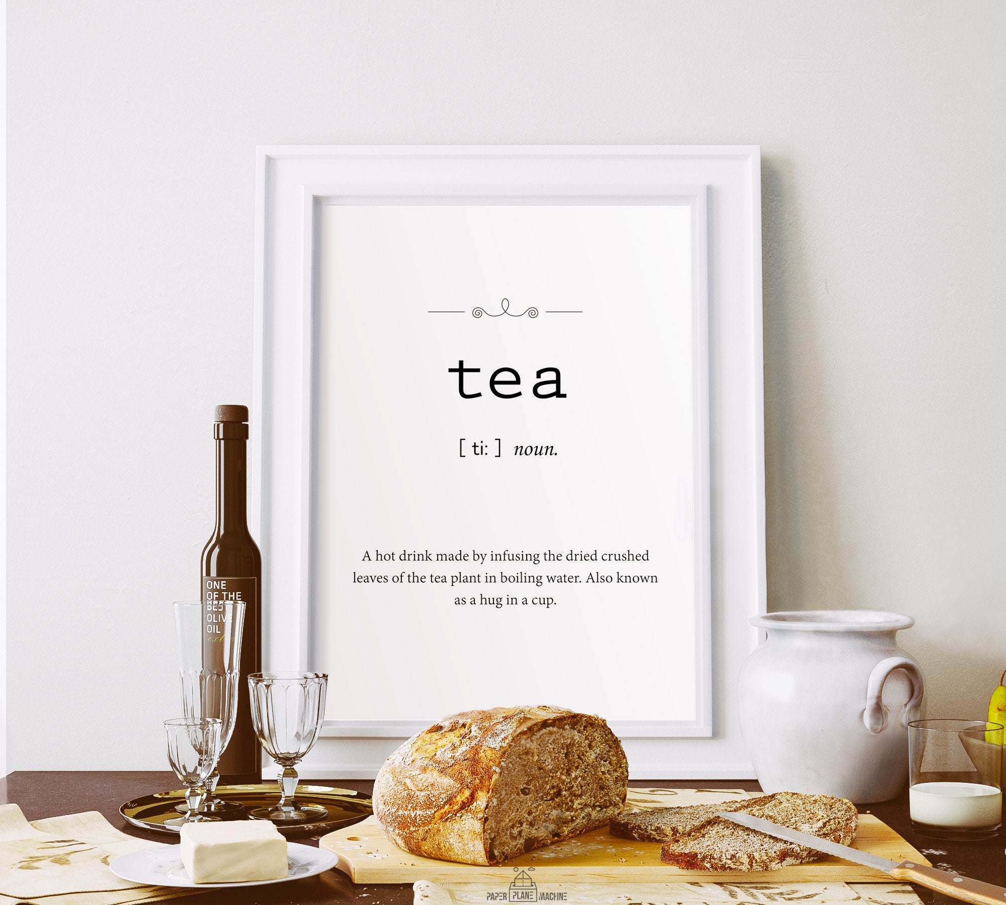 Funny TEA Definition Print - Elegant Kitchen Wall Decor, Definition ...