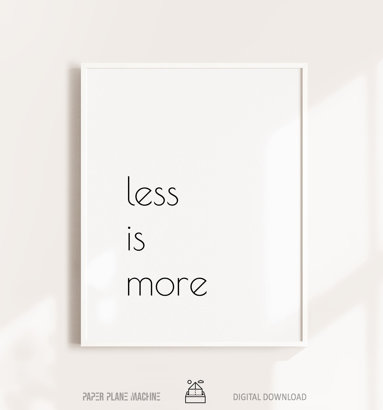 Less is More Print Typography Poster Motivational Quotes | Etsy