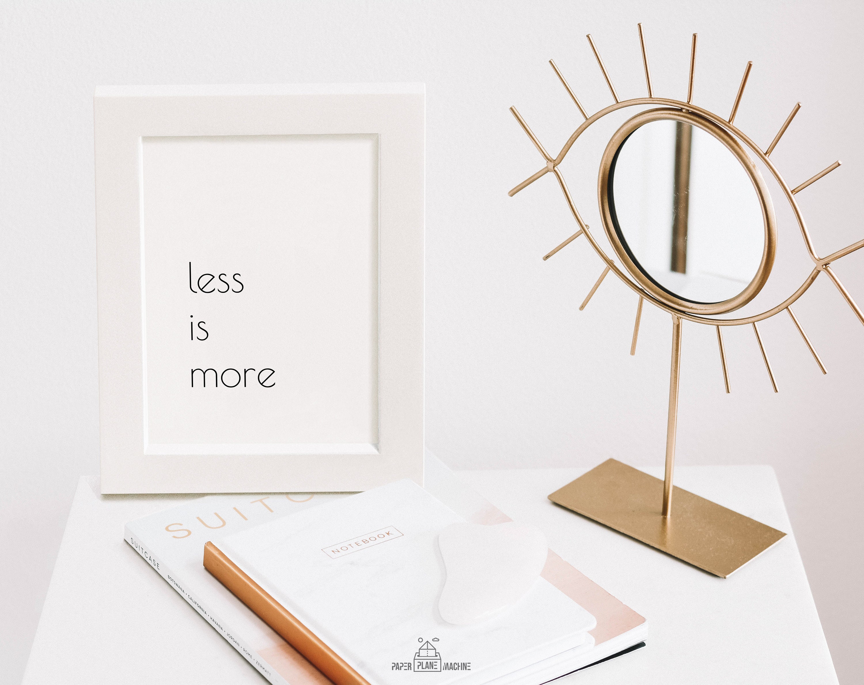 Less is More Print Typography Poster, Motivational Quotes Minimalist ...