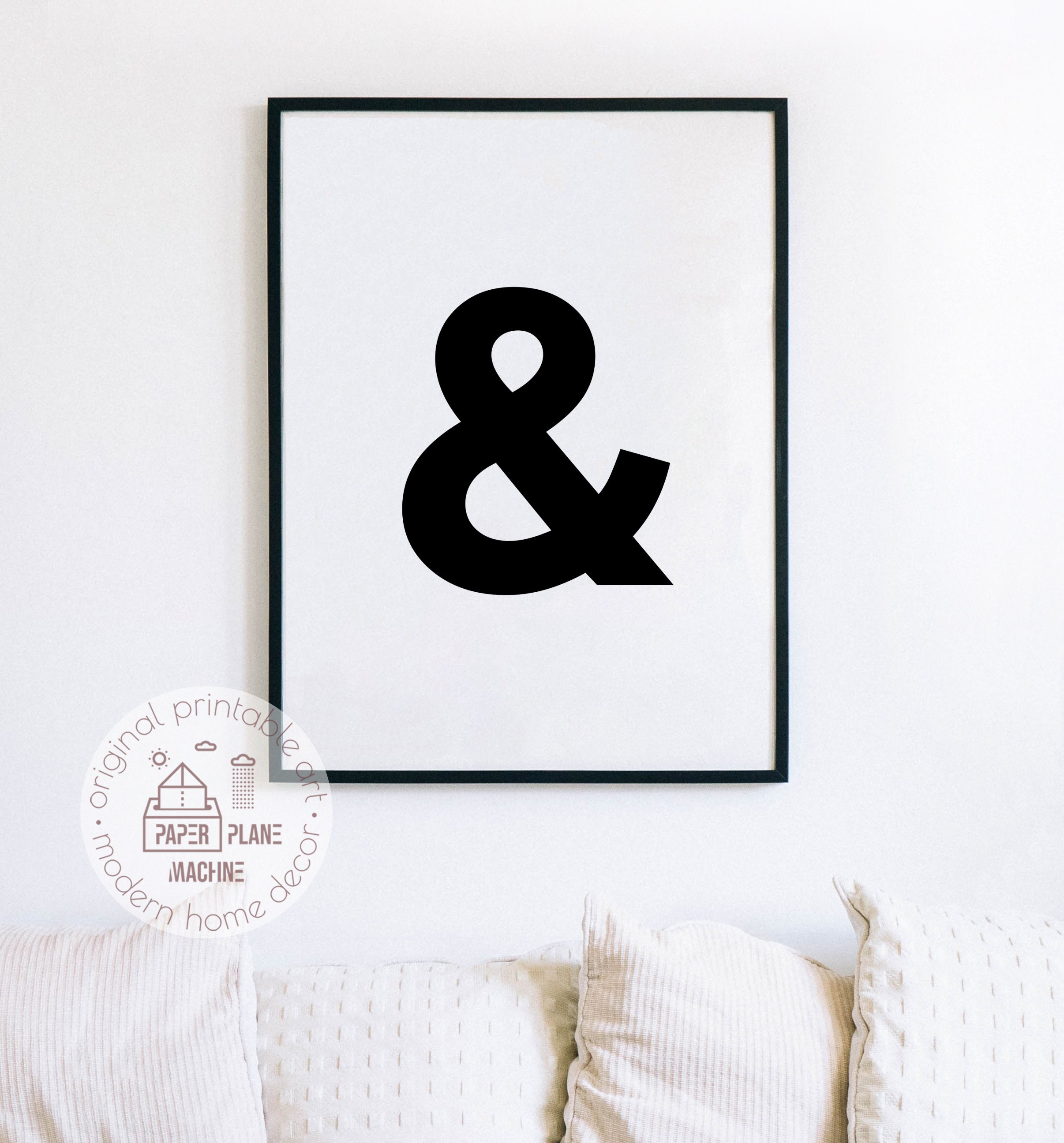 Bold Ampersand Sign Printable Minimalist Art for Modern Home - Etsy