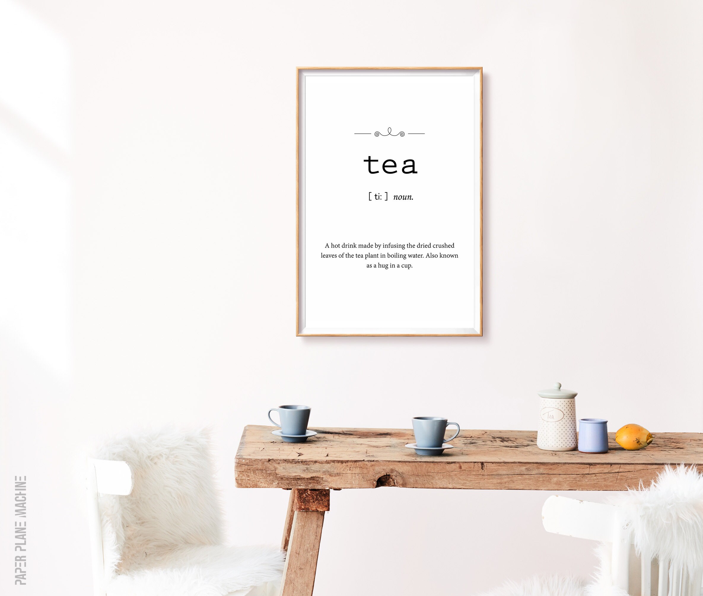 Funny TEA Definition Print - Elegant Kitchen Wall Decor, Definition ...