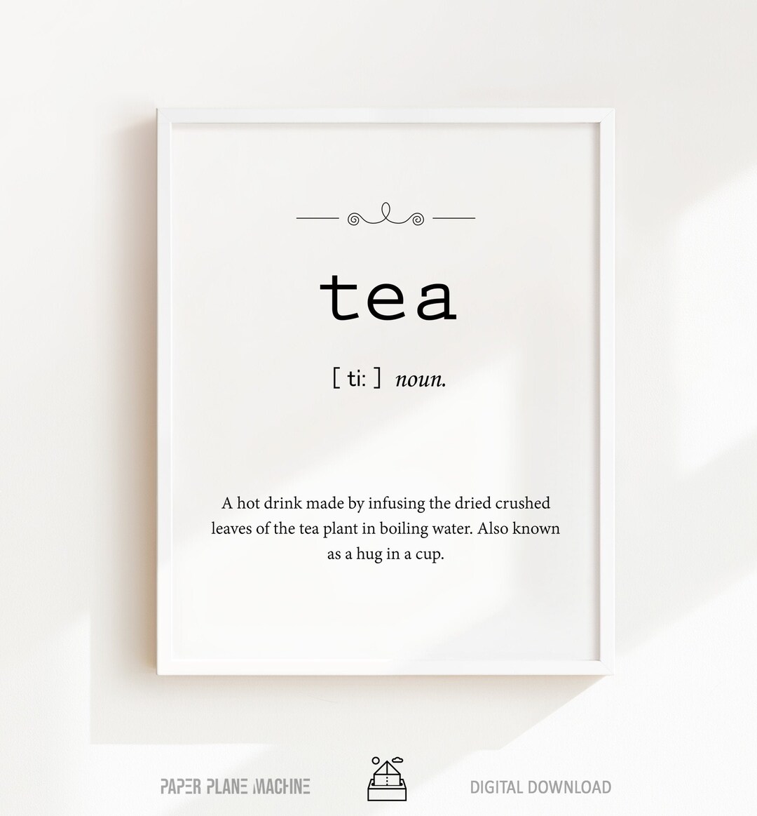 Funny TEA Definition Print Elegant Kitchen Wall Decor, Definition Wall ...