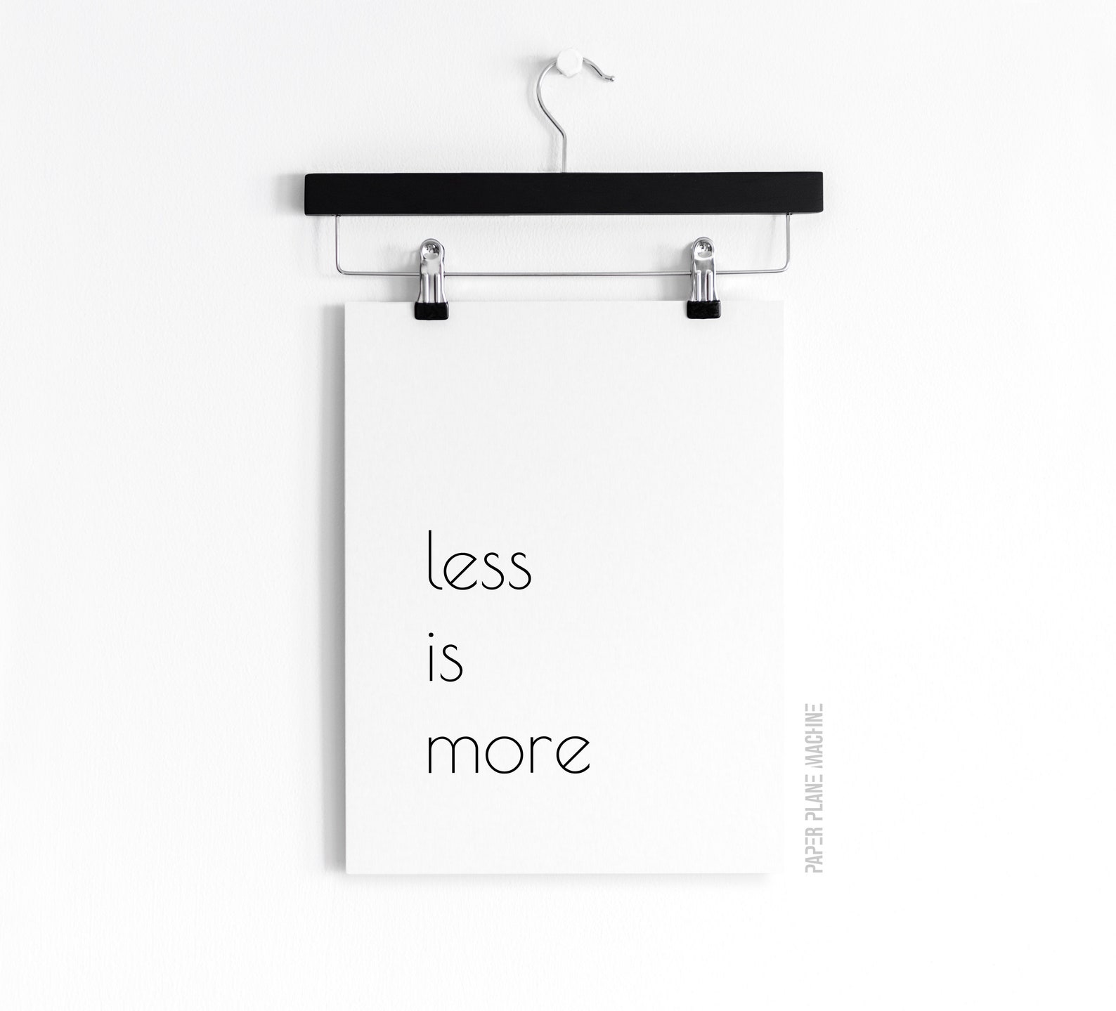Less is More Print Typography Poster Motivational Quotes | Etsy