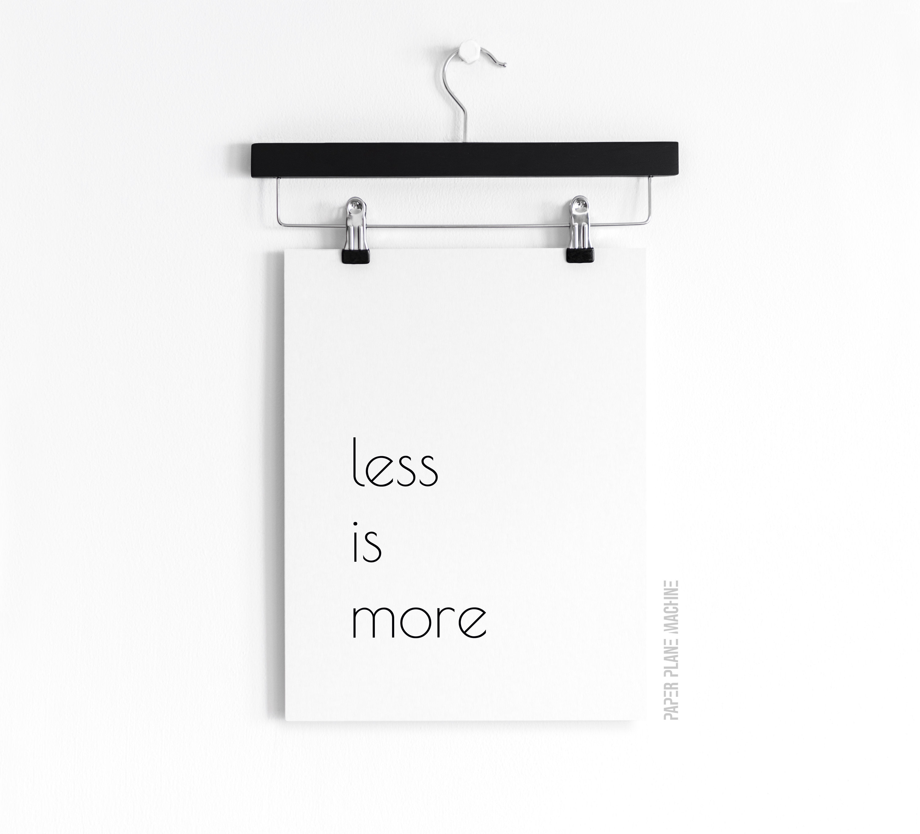 Less is More Print Typography Poster, Motivational Quotes Minimalist ...