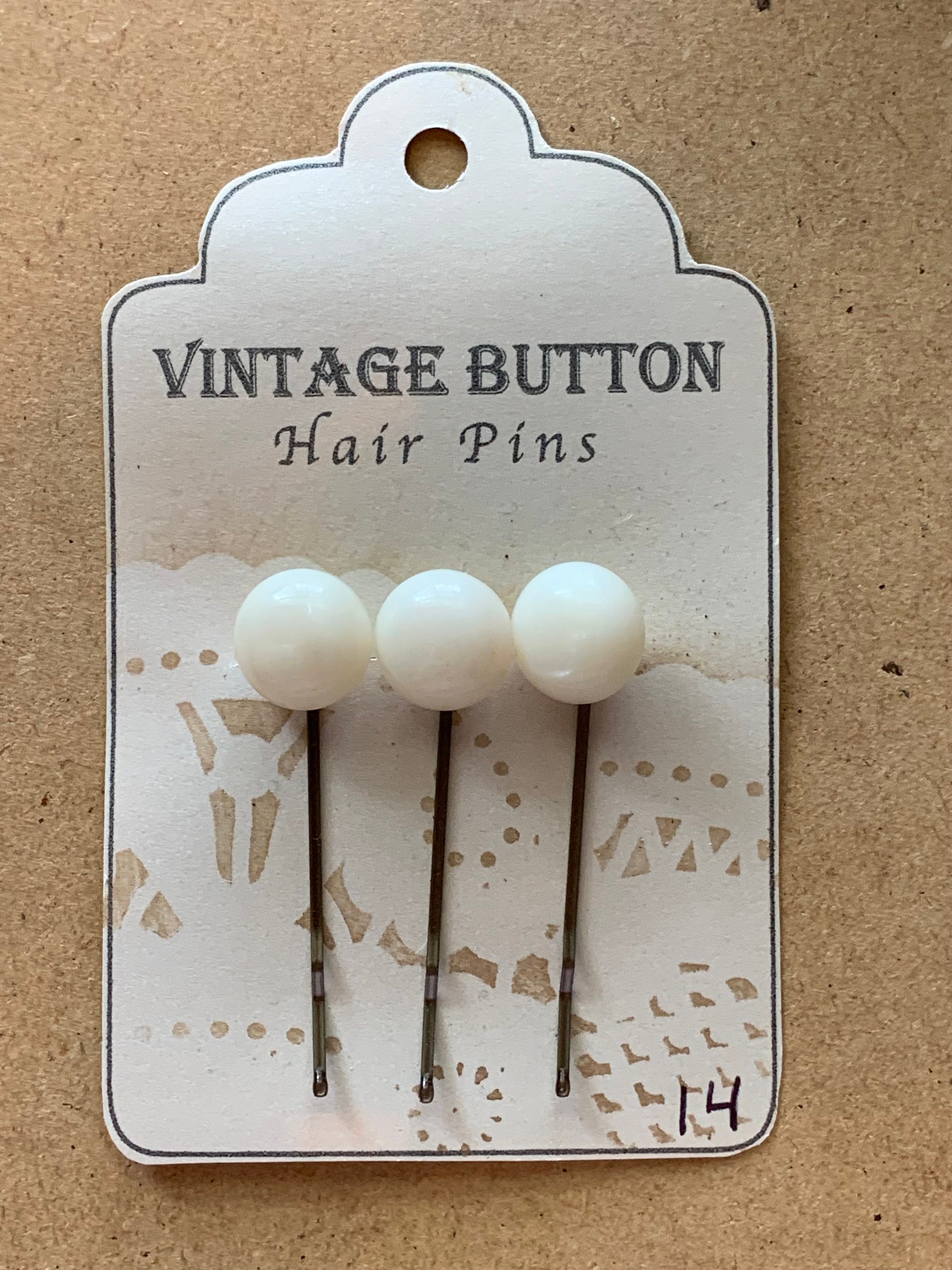 Assorted Vintage Button Hair Pins - Etsy