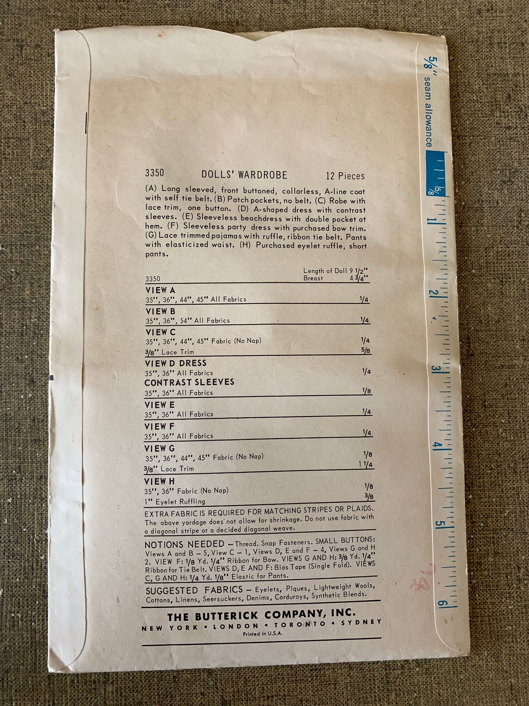 1960's Barbie & Pepper Wardrobe Patterns - Etsy