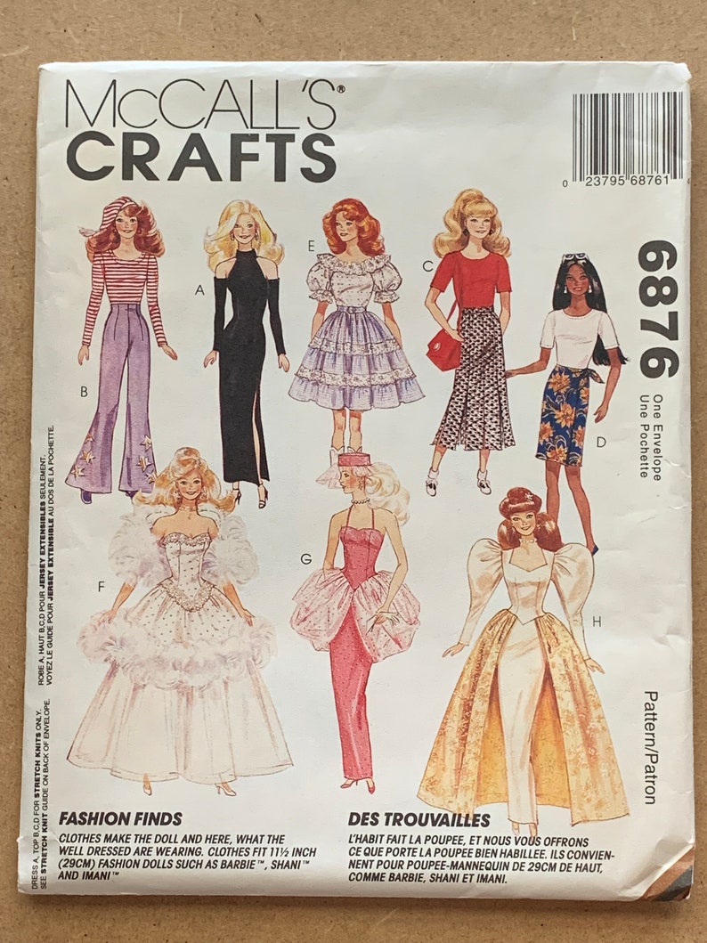 Mccall's Crafts Barbie Patterns - Etsy