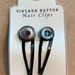 Assorted Vintage Button Hair Clips - Etsy UK